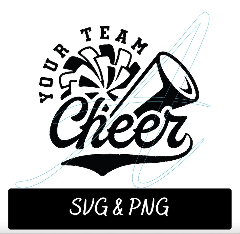 Cheer Svg, Png Dxf Eps, Cheerleader, Cheerleading Shirt, Megaphone, Pom ...