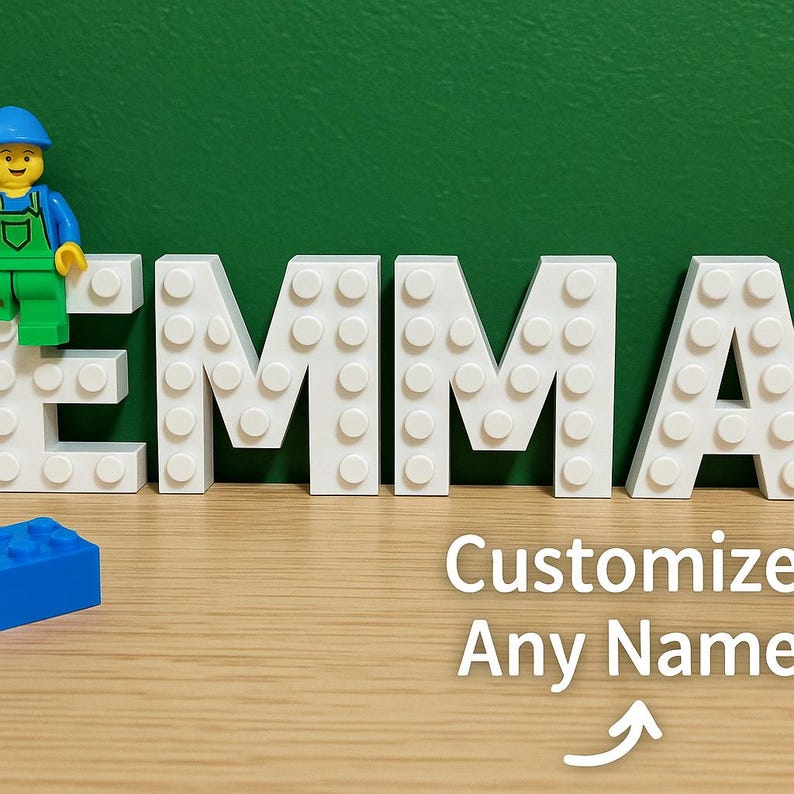 Custom LEGO Style Name Sign • 3D Printed Brick Letters - Etsy