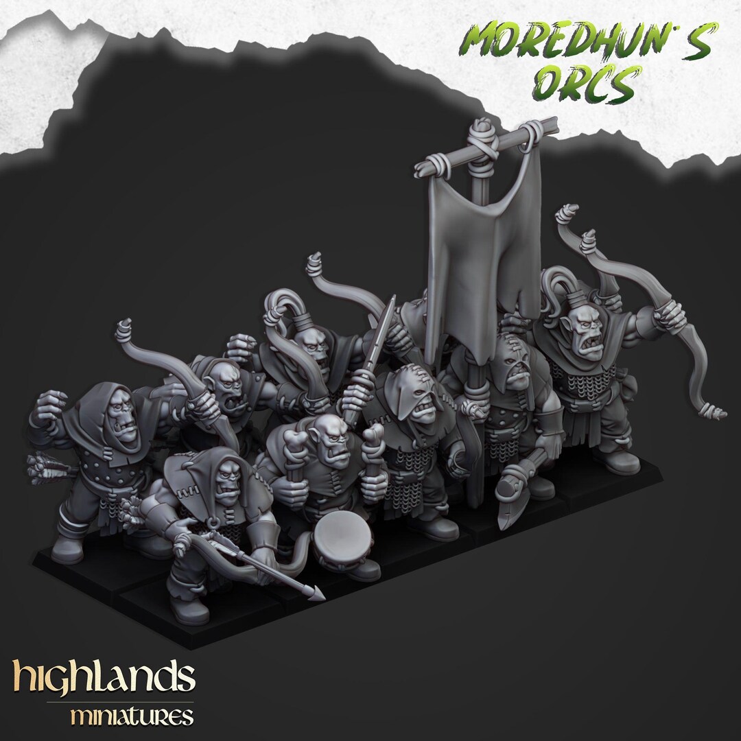 Orc Archers Moredhun's Orcs / Fantasy Wargaming Miniatures / Tabletop ...