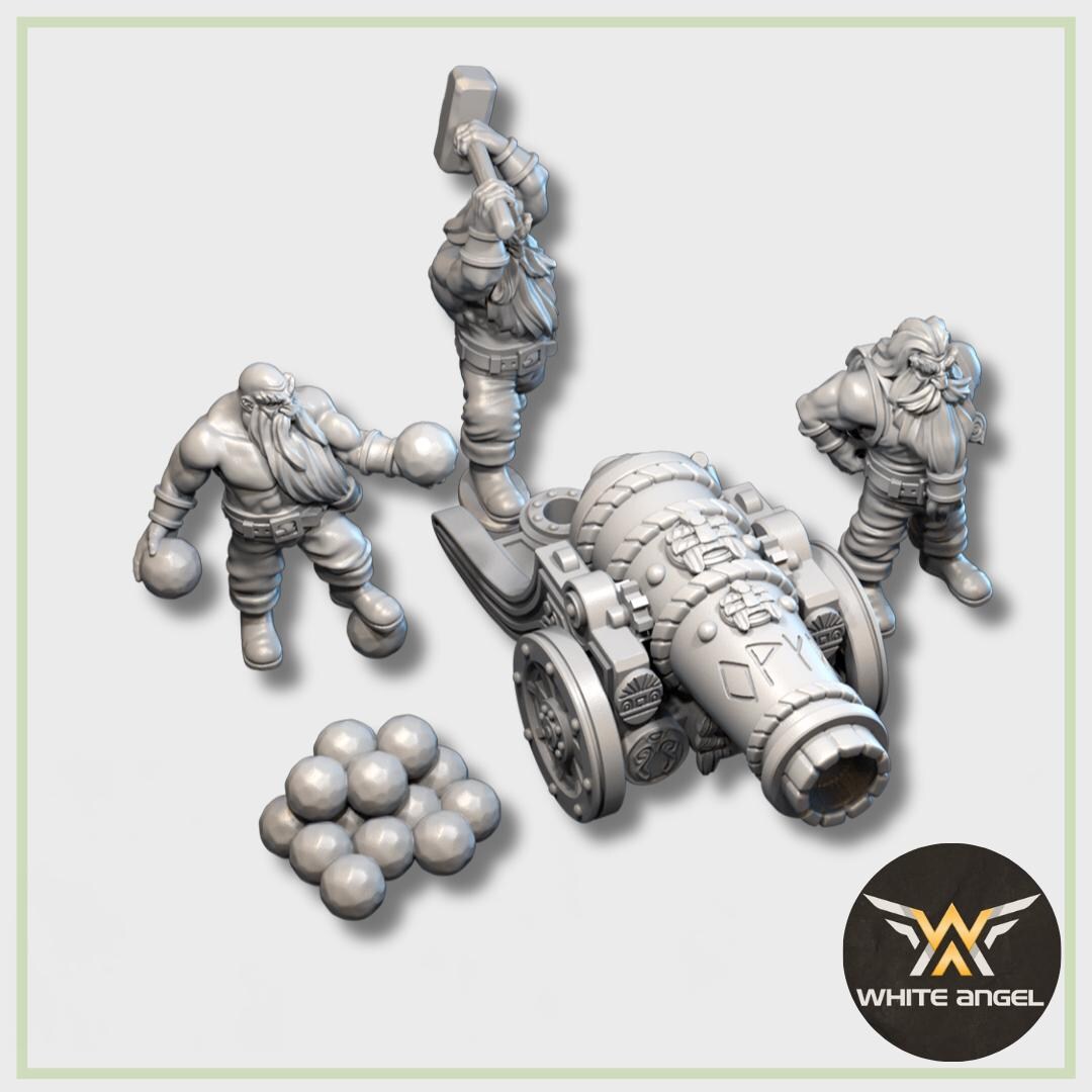 Iron Dwarf Cannon Dwarf Empire / Fantasy Wargaming Miniatures ...