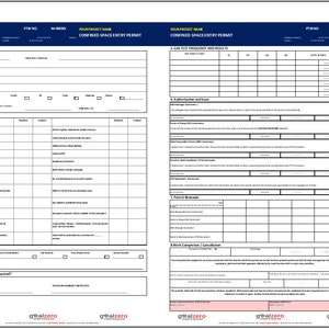 PREMIUM Confined Space Permit: ENTRY Safety Form W/ Single Page A3 ...