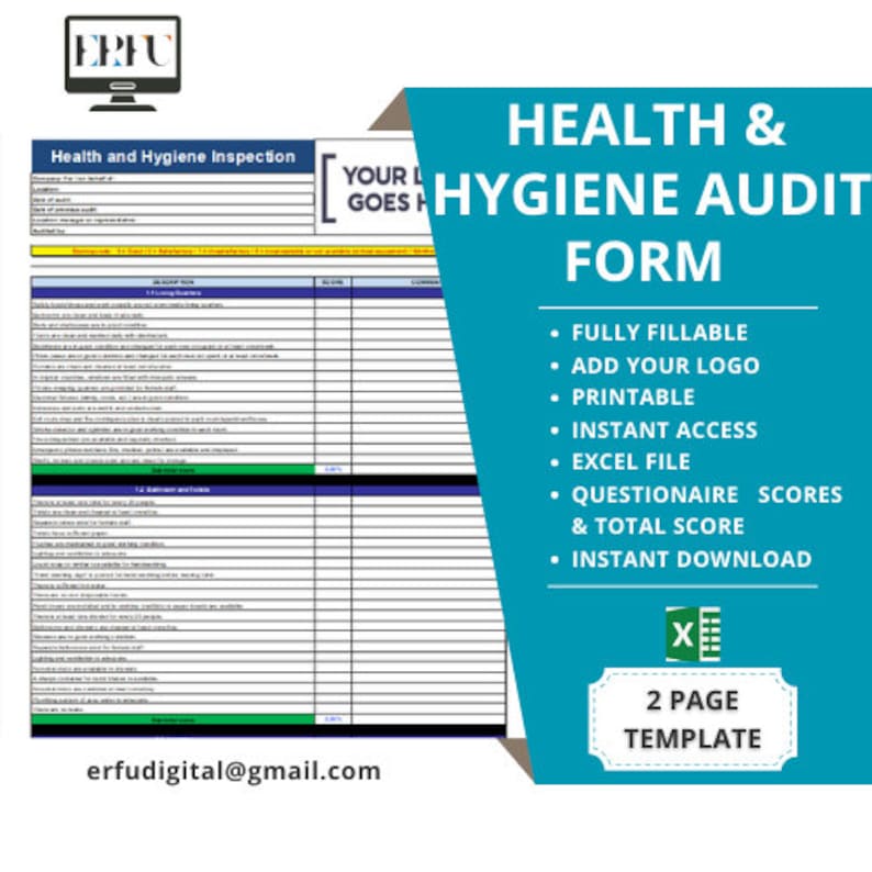Workplace Health & Hygiene Monthly Inspection Template | Living ...