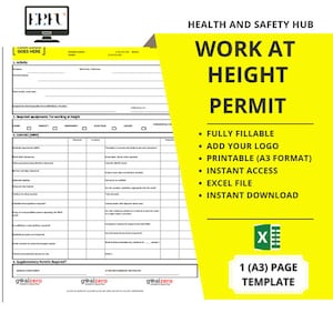 Working at Height Safe Work Permit Guide | Compliance Template ...