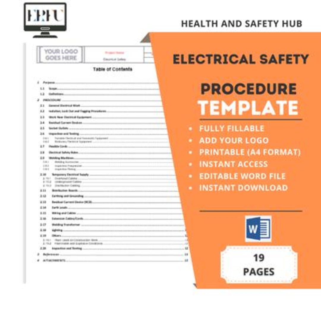 PREMIUM Electrical Safety SOP: LOTO & Arc Flash Procedure - Etsy
