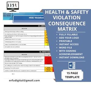 PREMIUM Consequence Matrix: GLOBAL Safe Act Violations & Penalties ...