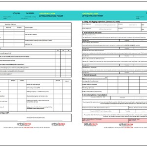 Lifting Operation Safe Work Permit Form Template | Instant Download ...
