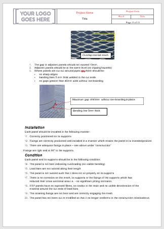 Grid Mesh, Grating & Checker Plate Installation, Removal, Approvals ...