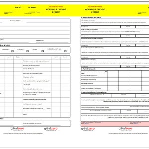 Working at Height Safe Work Permit Guide | Compliance Template ...