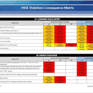 PREMIUM Consequence Matrix: GLOBAL Safe Act Violations & Penalties ...