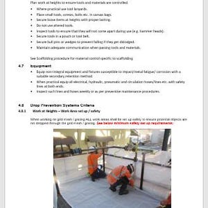 Dropped Object Prevention Safety Procedure Template (editable Word File ...