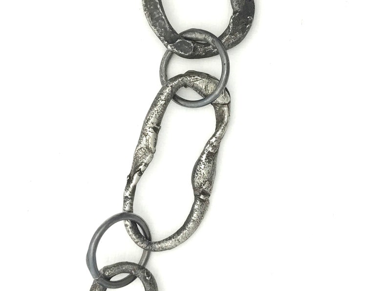 Handmade Chain Necklace, Hand-forged Silver Necklace, Luxe Artisan ...