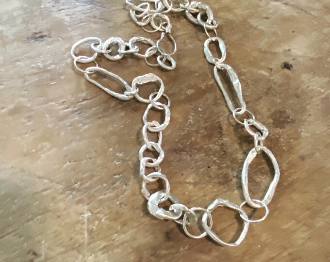 Sterling Silver Handmade Linked Chain - Etsy Canada