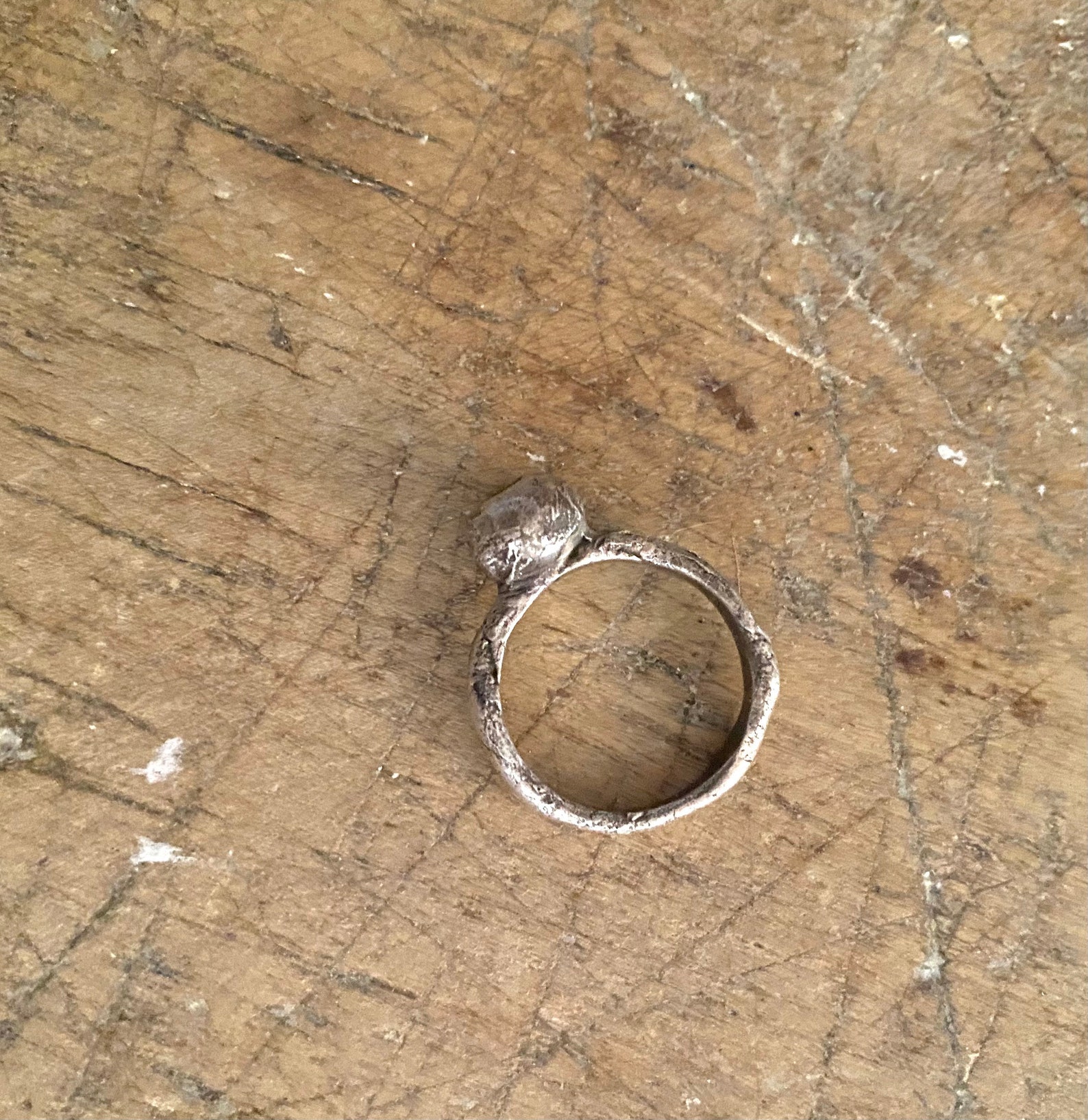 Modern Wedding Rings Set. Rustic Handmade Wedding Set. - Etsy