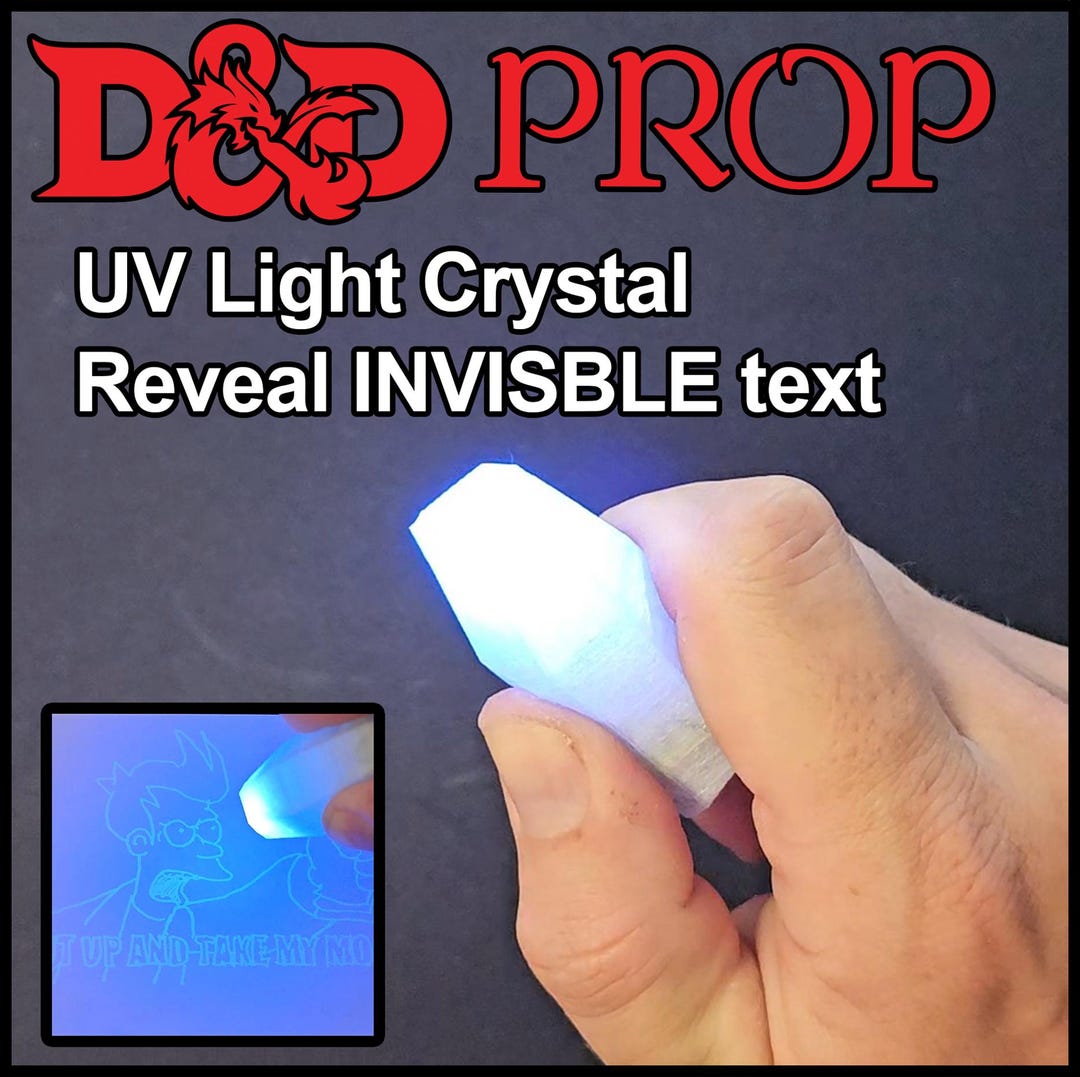Dnd UV Crystal Prop Unique Dungeon Master Tool for Revealing Hidden ...