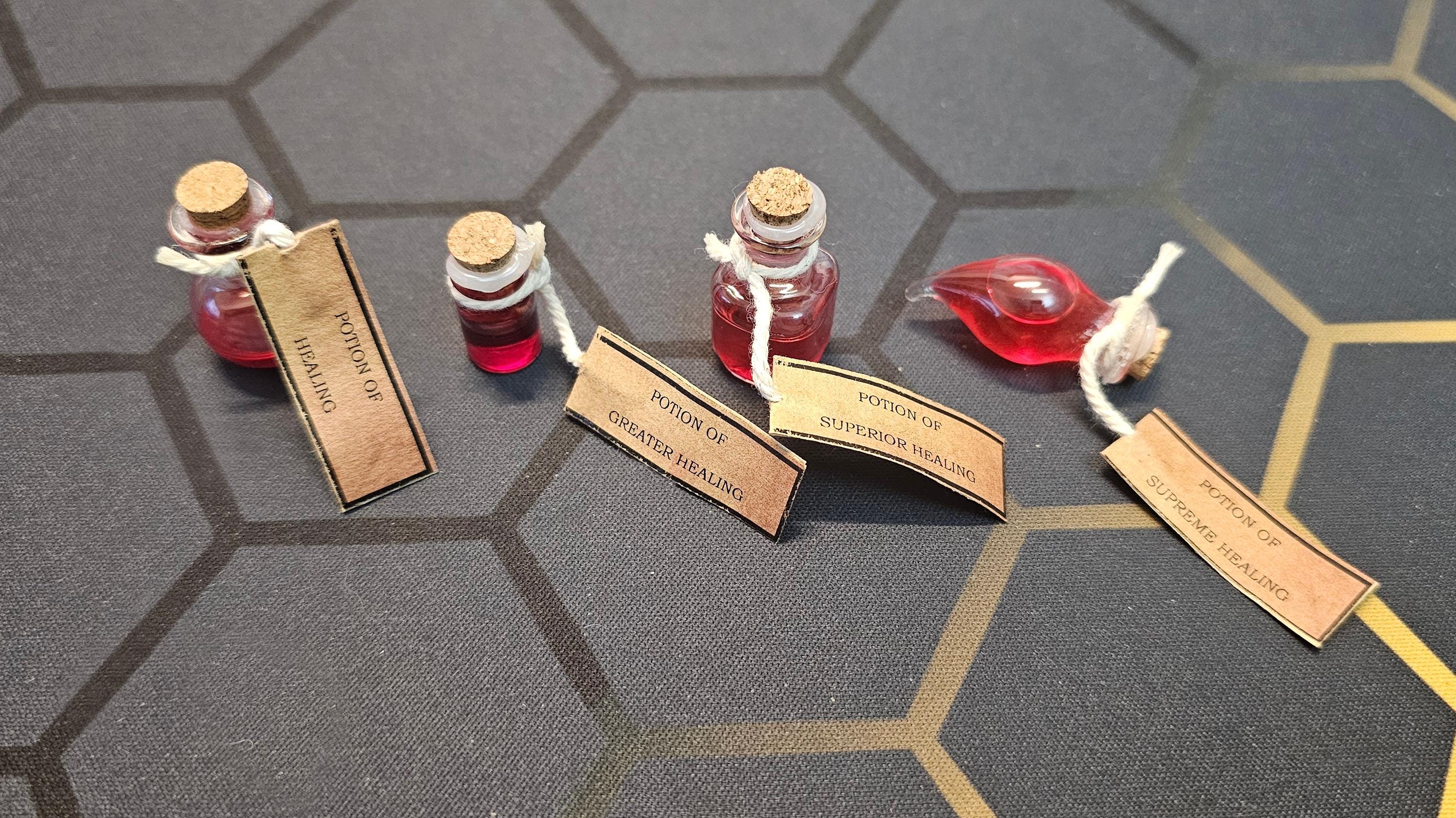 Miniature D&D Potion Bottles – Player Handout Dnd Props - 1ml Glass ...