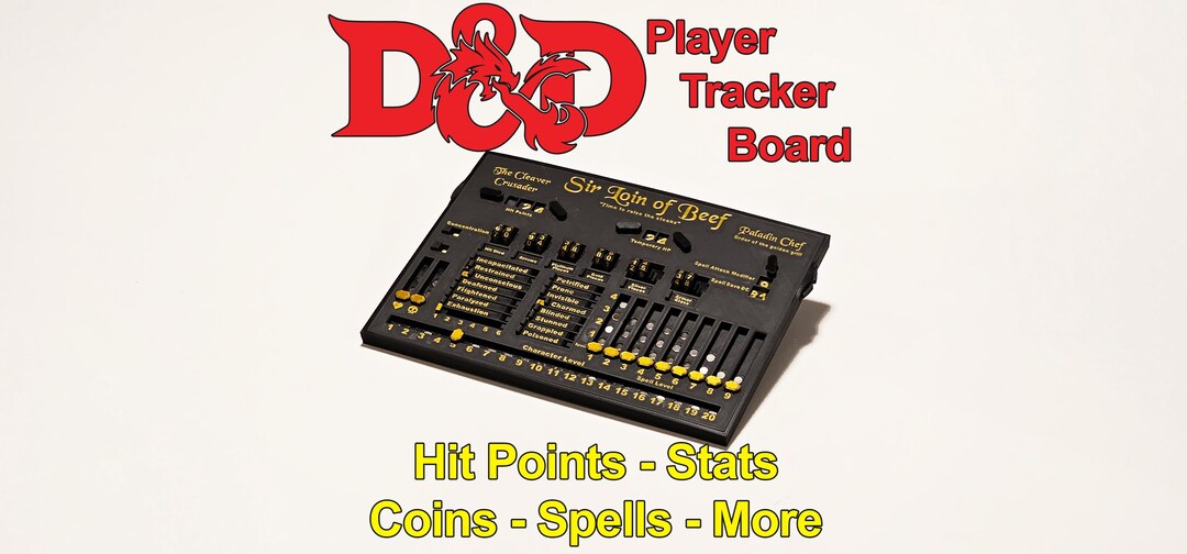 Dnd Player Tracker Board - All-in-one Tracker for Hit Points, Stats ...