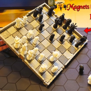 Chess Set - Dnd-inspired Dungeon Board & Monster-themed Pieces - Etsy