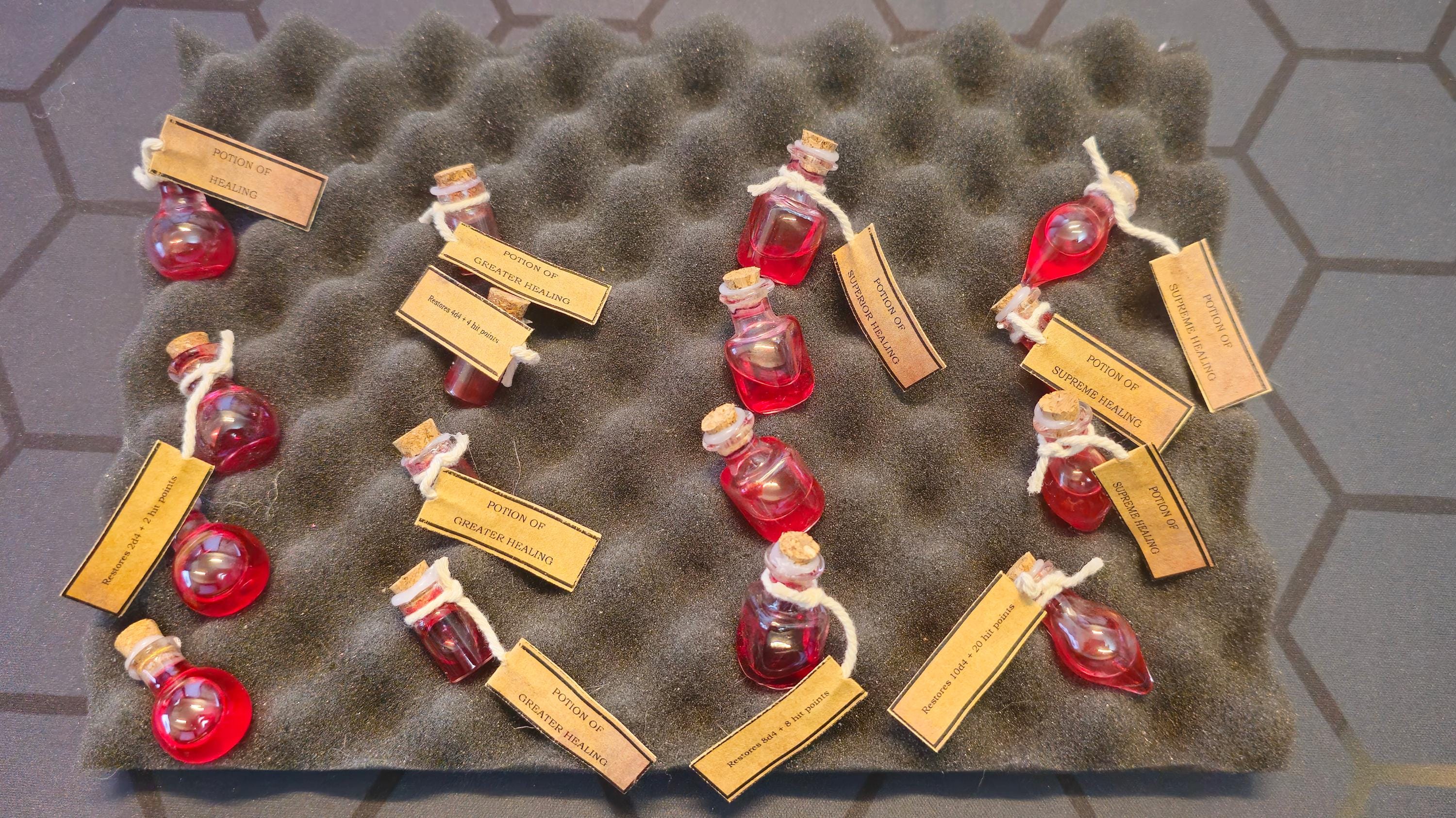 Miniature D&D Potion Bottles – Player Handout Dnd Props - 1ml Glass ...