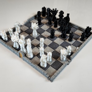 Chess Set - Dnd-inspired Dungeon Board & Monster-themed Pieces - Etsy
