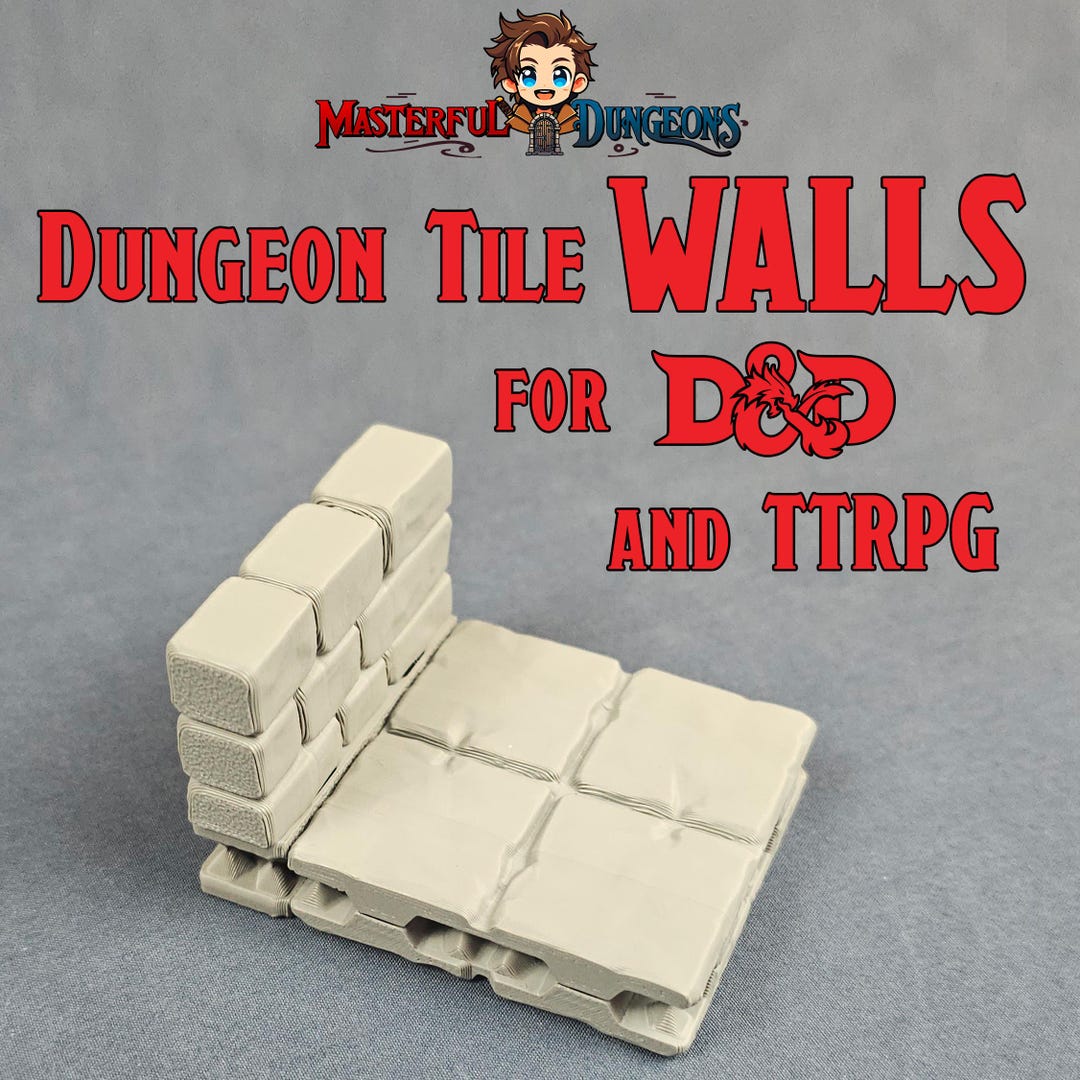 Masterful Dungeons Walls - Modular Stone Walls, Tabletop RPG Terrain ...