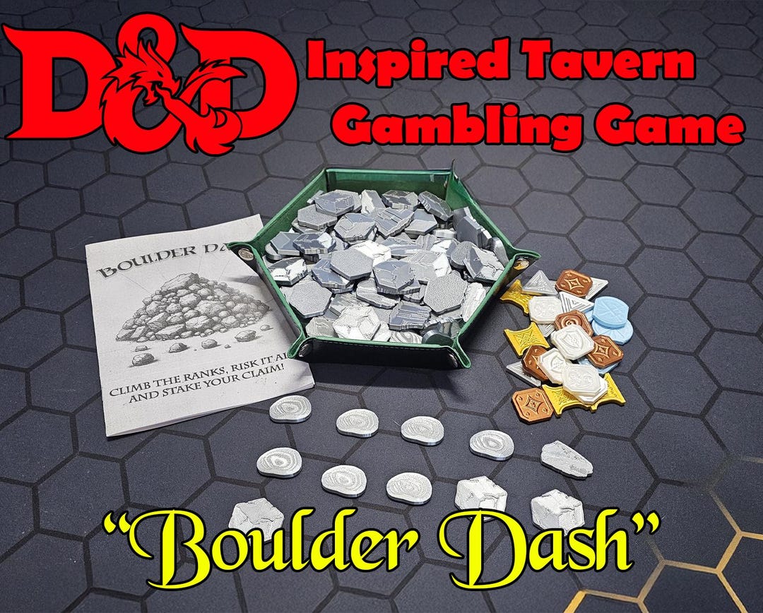 Fantasy Tavern Game for Dnd: "boulder Dash" - Set Includes Tokens ...