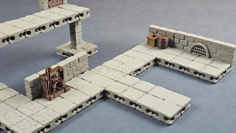 Masterful Dungeons Tiles - Modular Stone Tiles, Double-sided, Tabletop ...