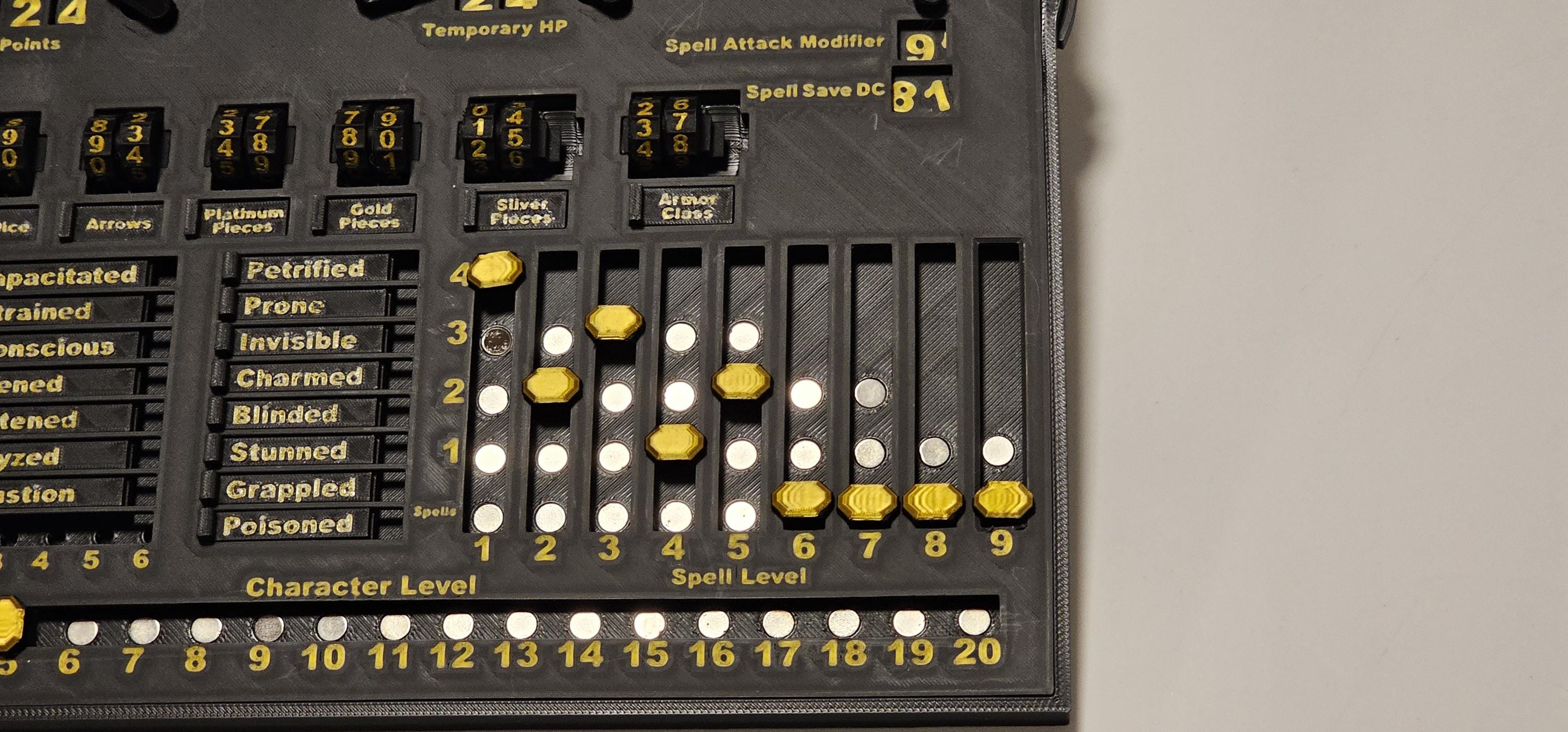 Dnd Player Tracker Board - All-in-one Tracker for Hit Points, Stats ...