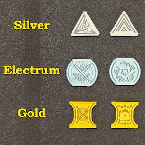 Fantasy RPG Currency Coins - 3D Printed D&D Inspired Game Tokens in ...