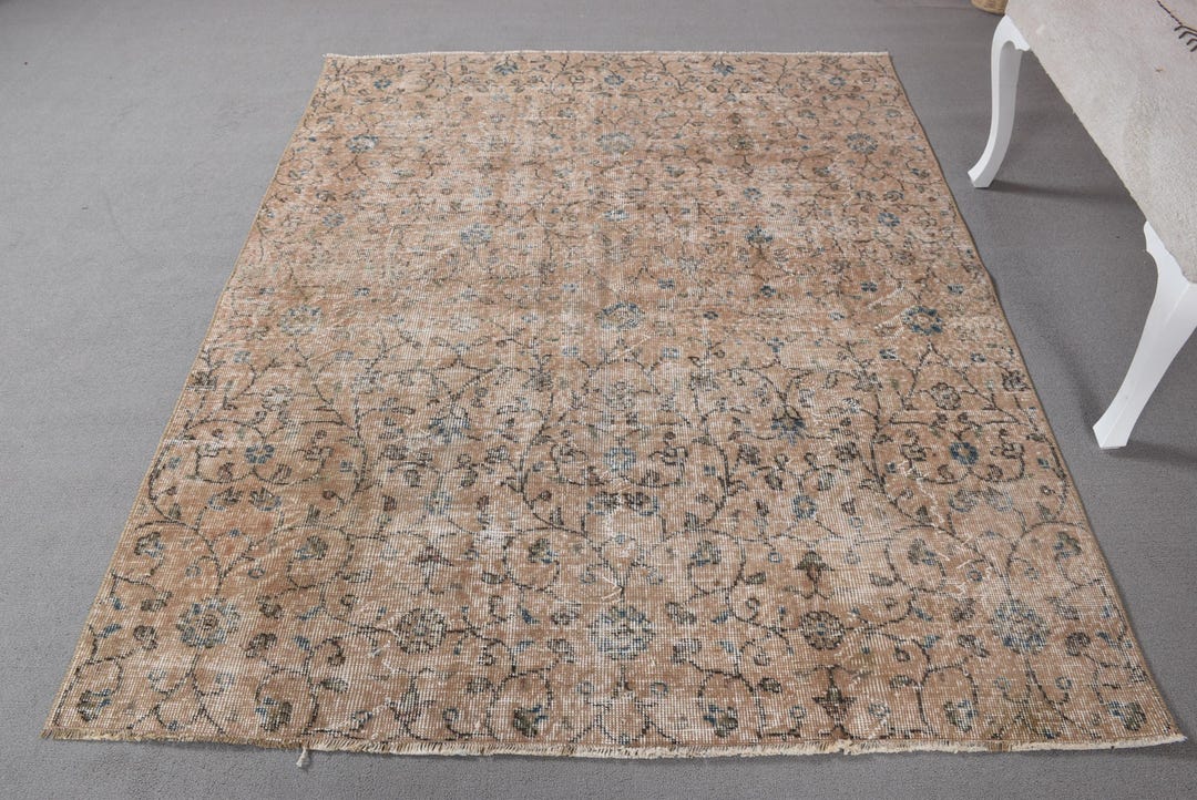 6x7 Area Rug, Turkish Rug, Vintage Rug, Antique Rug, Rugs for Dining ...