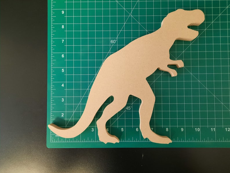 9 Piece Wooden Dinosaur CNC Cut Outs Set: 3 T-rexs, 3 Triceratops, 3 ...