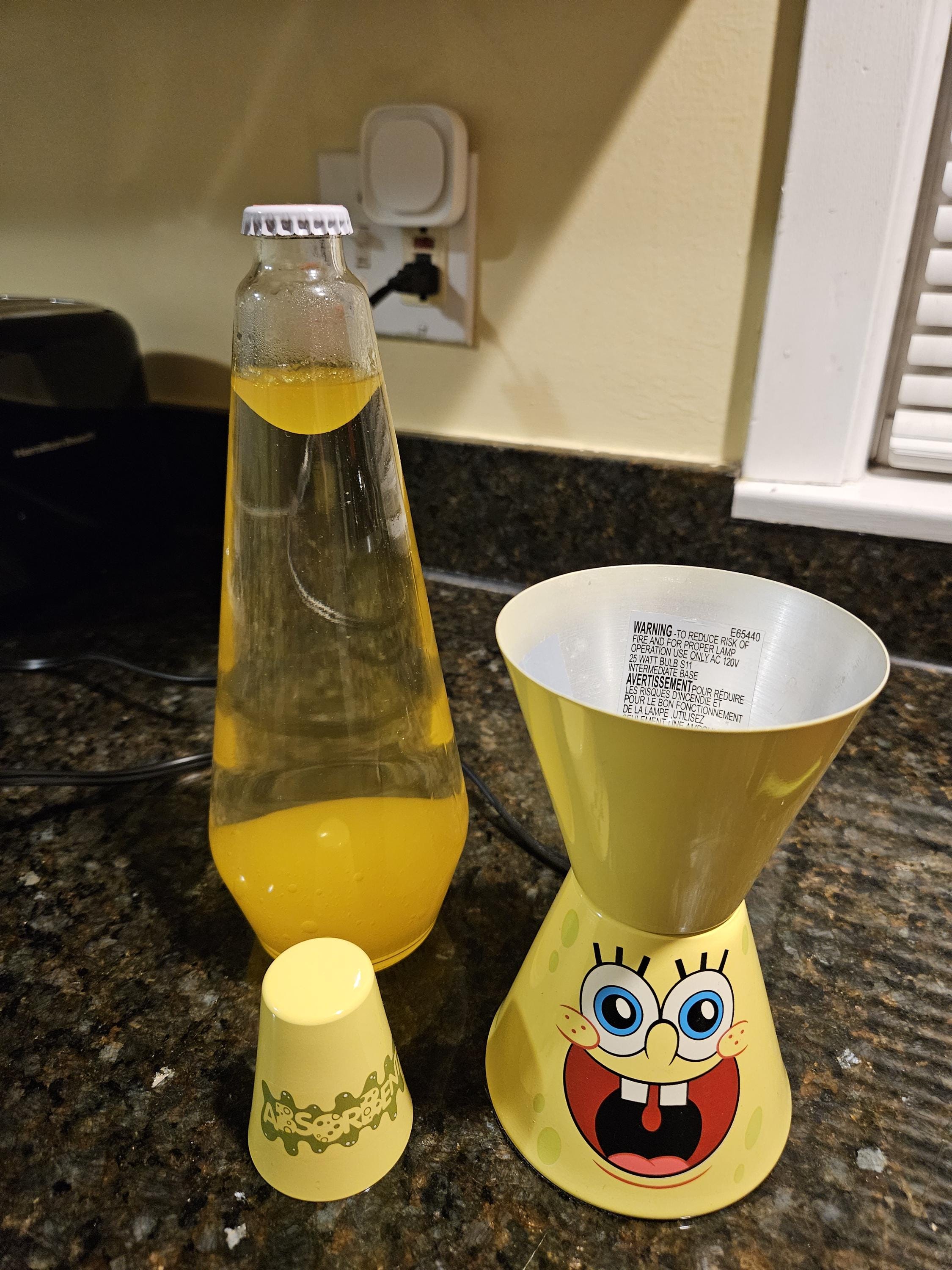 RARE Spongebob Squarepants Lava Lamp 2011 Absorbent 14.5 Inch With Box ...