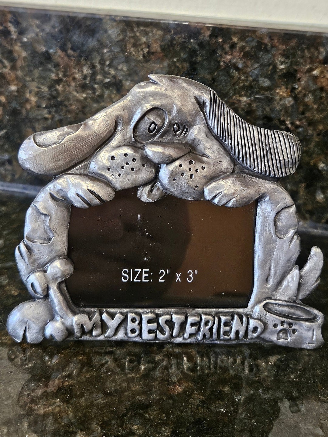 Vintage YTK Silver Pewter Dog Photo Frame "my Bestfriend" 2"x3" - Etsy