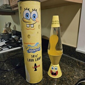 RARE Spongebob Squarepants Lava Lamp 2011 Absorbent 14.5 Inch With Box ...