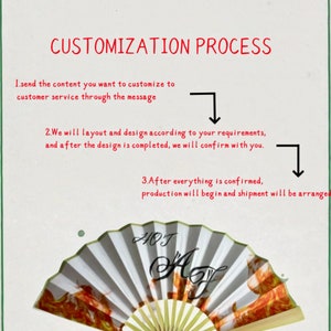 Custom Your Own Paper Fan, Custom Double Side Text and Photo, Folding ...