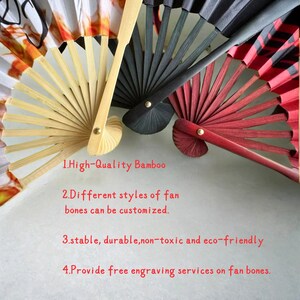 Custom Your Own Paper Fan, Custom Double Side Text and Photo, Folding ...