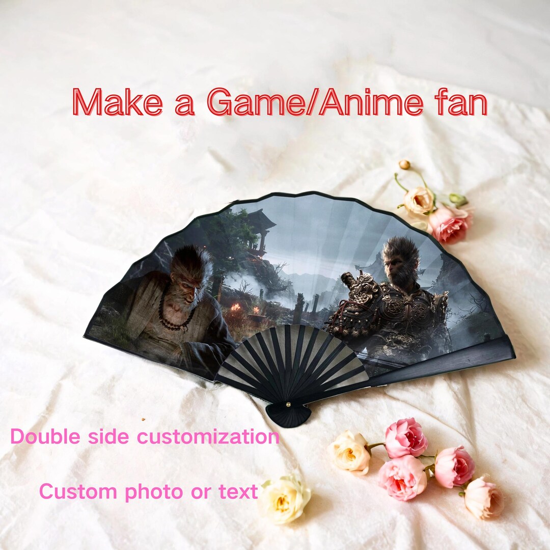 Custom Your Own Paper Fan, Make a Game/anime Fan,concert Support Fan ...