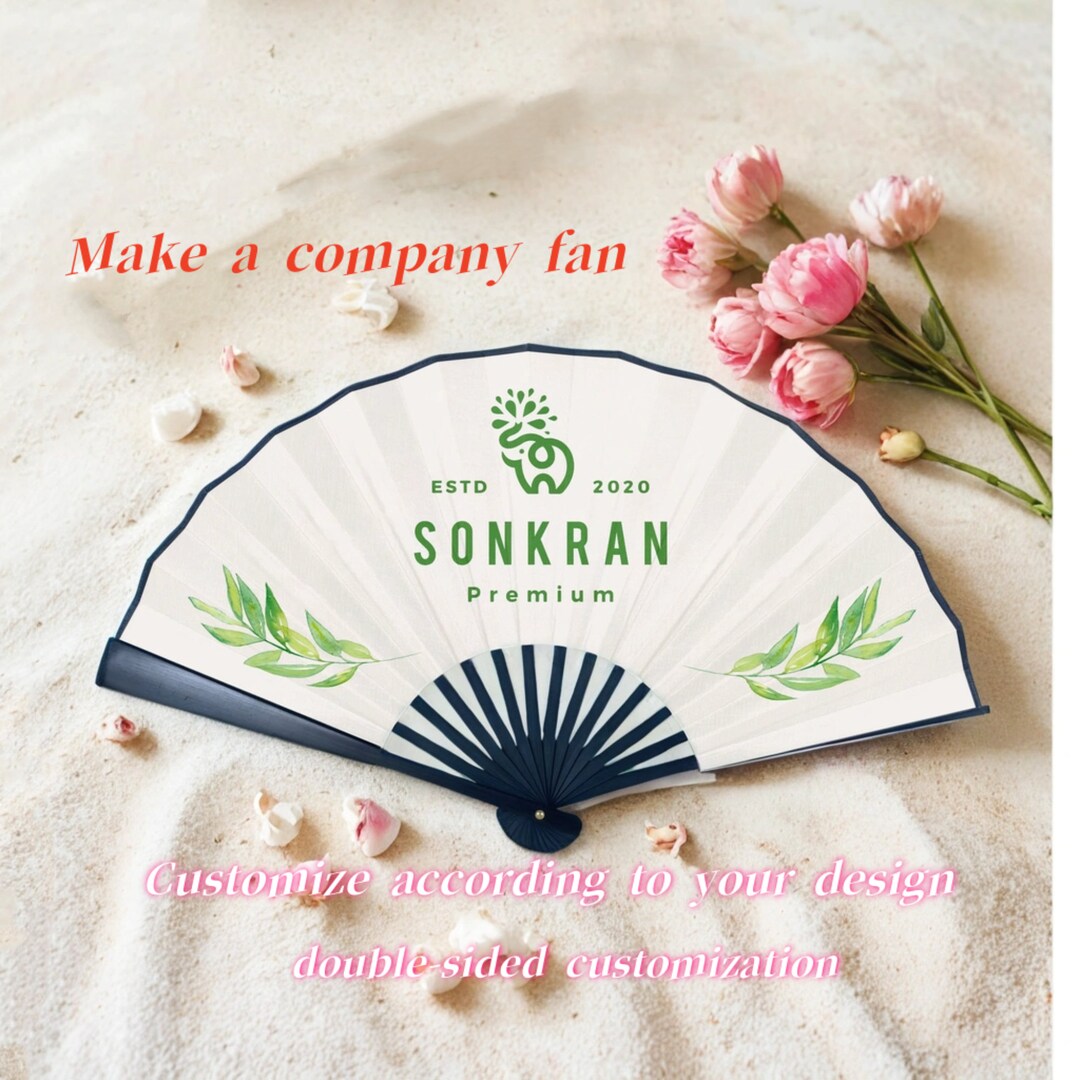 Custom Bulk Fan for Company Staff, Personalized Wedding Fan With Custom ...