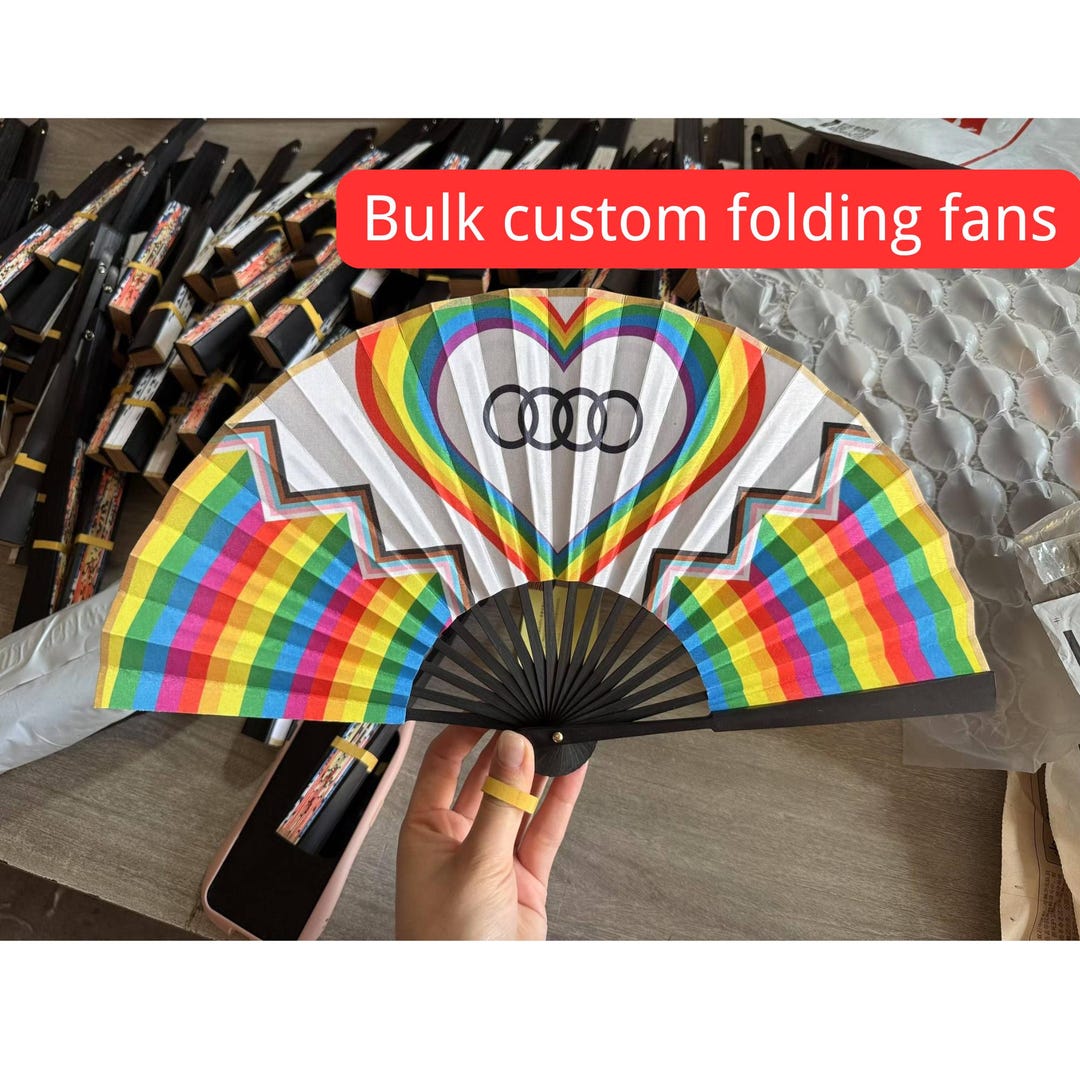 Custom Clack Fan in Bulk, Personalized Picture/text Hand Folding Fan ...