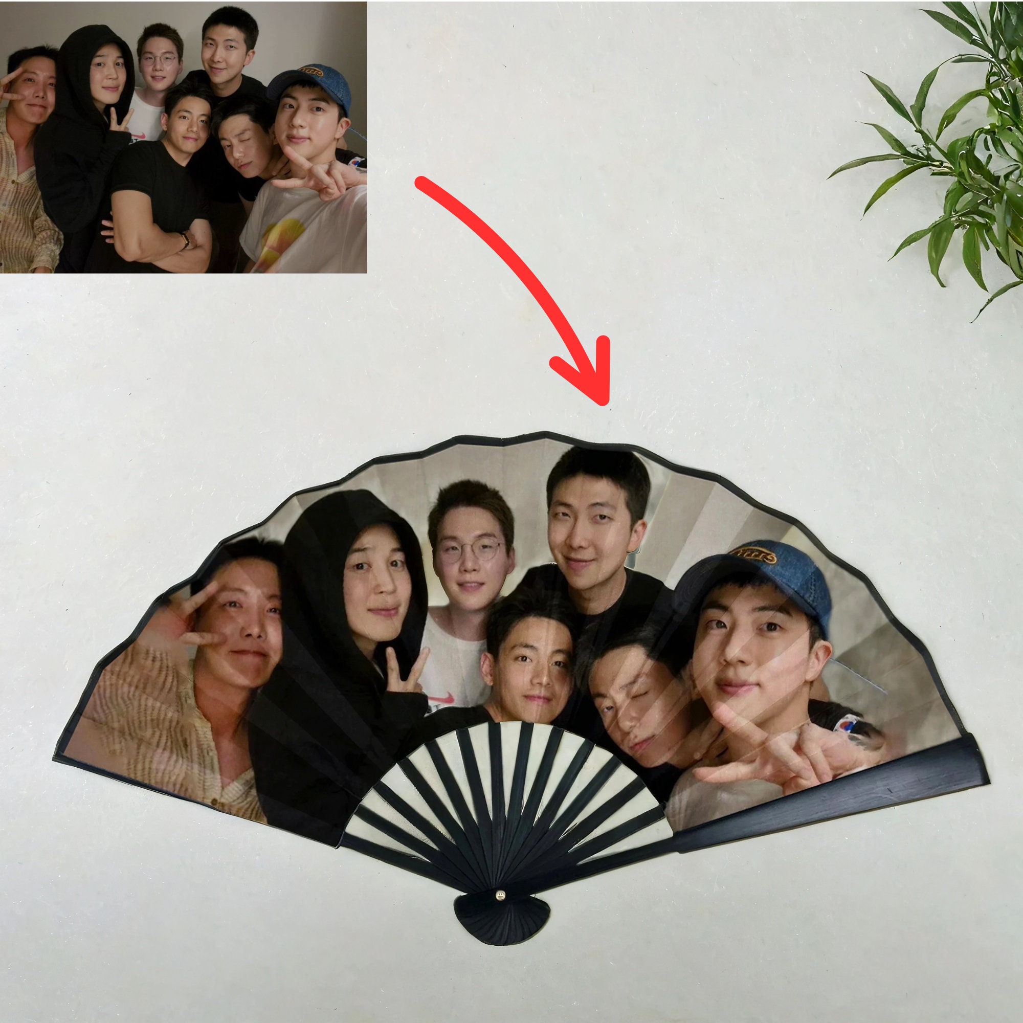 Custom Your Own Paper Fan, Custom Double Side Text and Photo, Folding ...