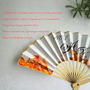 Custom Your Own Paper Fan, Custom Double Side Text and Photo, Folding ...