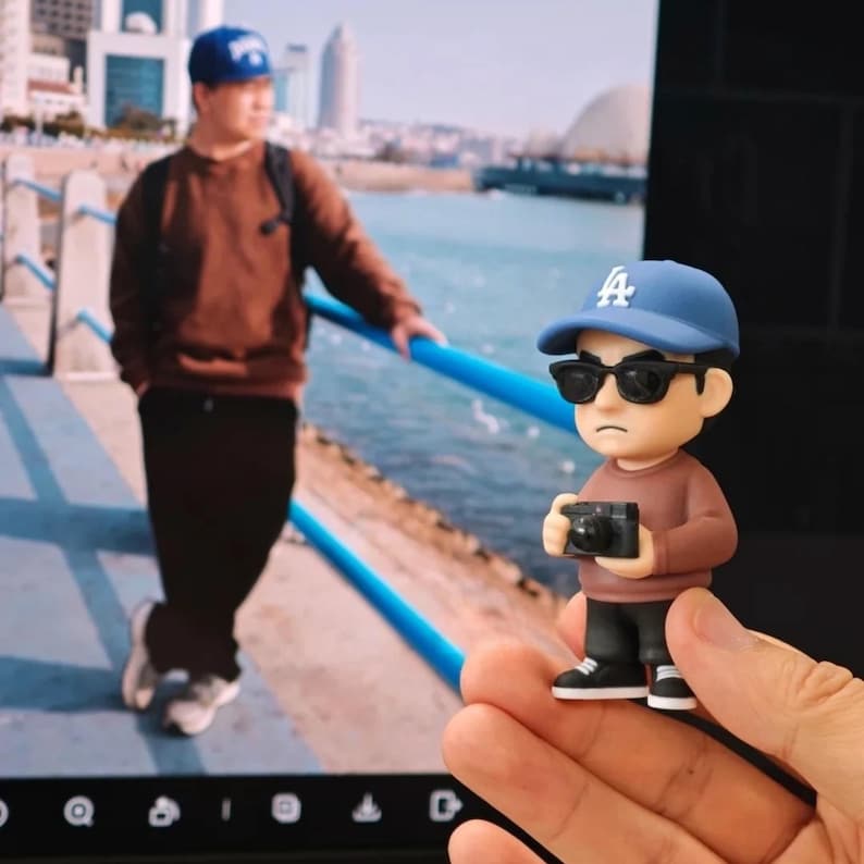 Custom 3D Printed Cartoon Portrait Action Figure, Turn Your Portrait ...