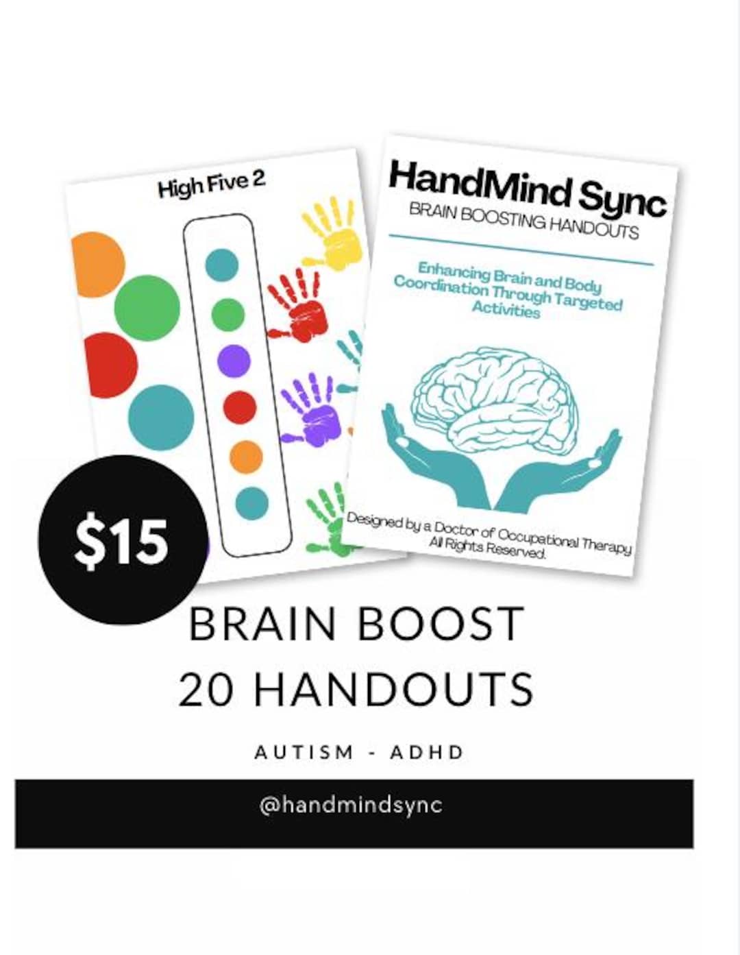 20 Handout Kids Activities Autism, ADHD, Therapist Handouts Printable ...