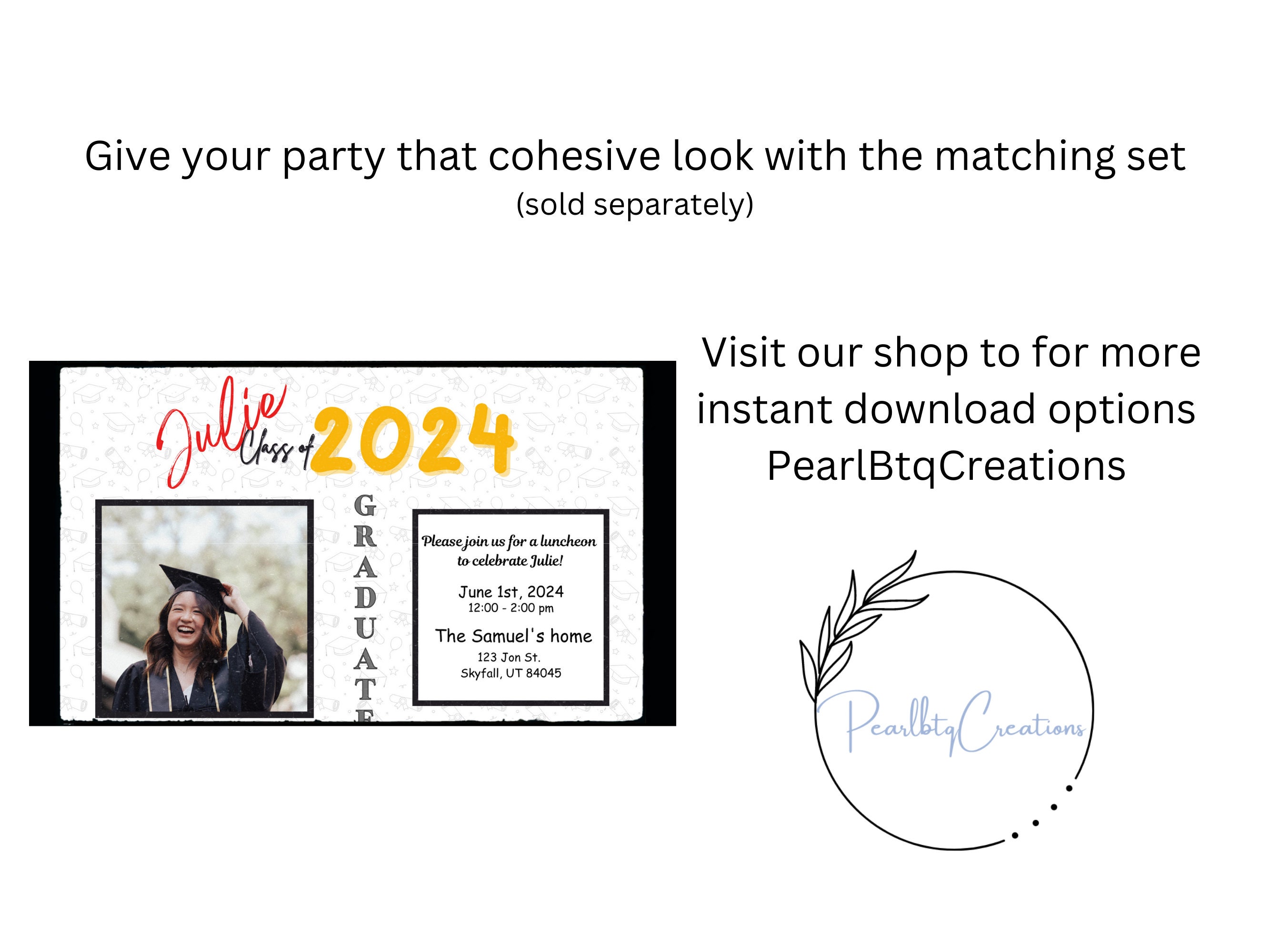 Graduation Banner | Editable Template | 72x36" Banner - Etsy