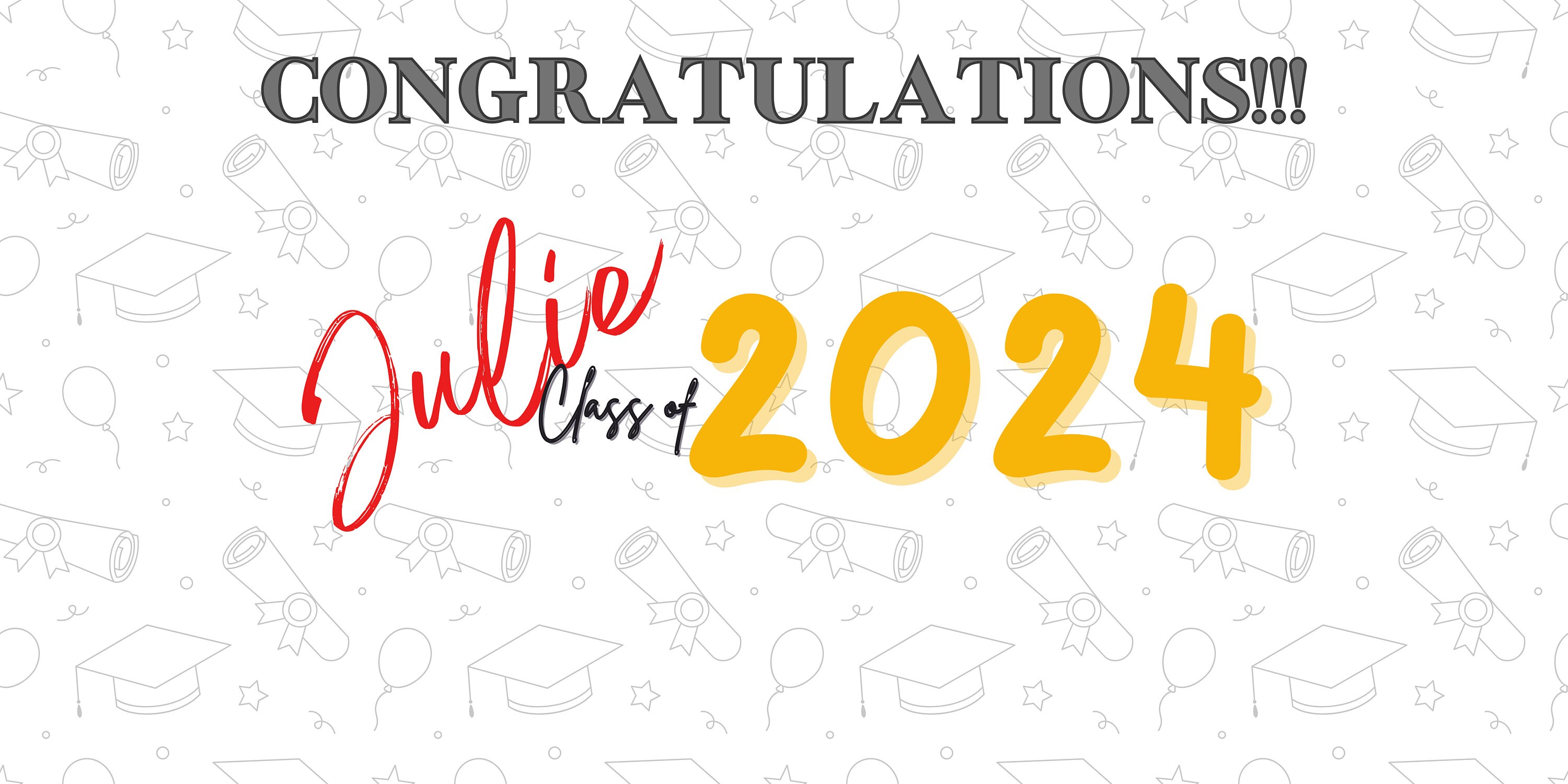 Graduation Banner | Editable Template | 72x36" Banner - Etsy UK