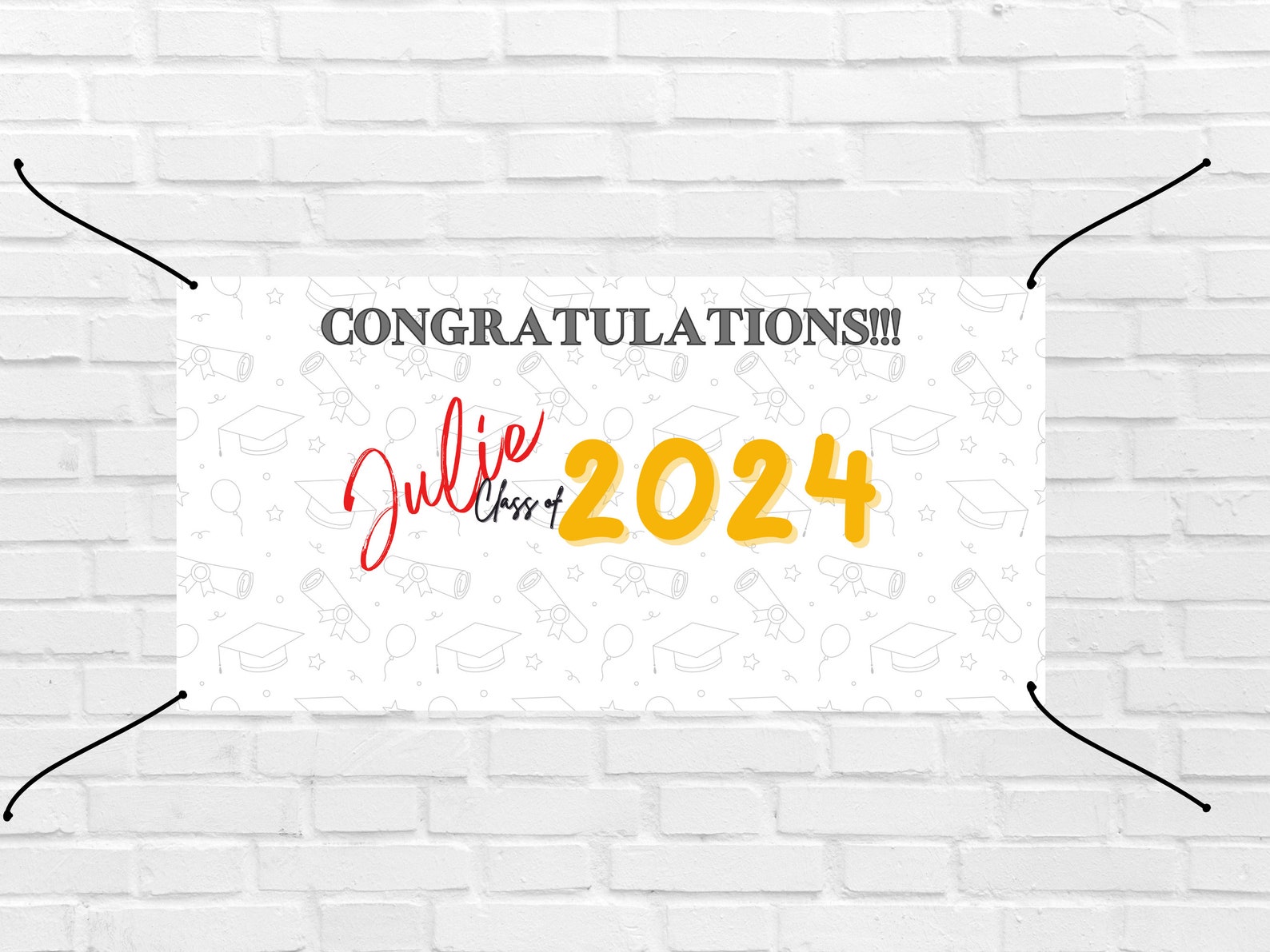 Graduation Banner | Editable Template | 72x36" Banner - Etsy UK