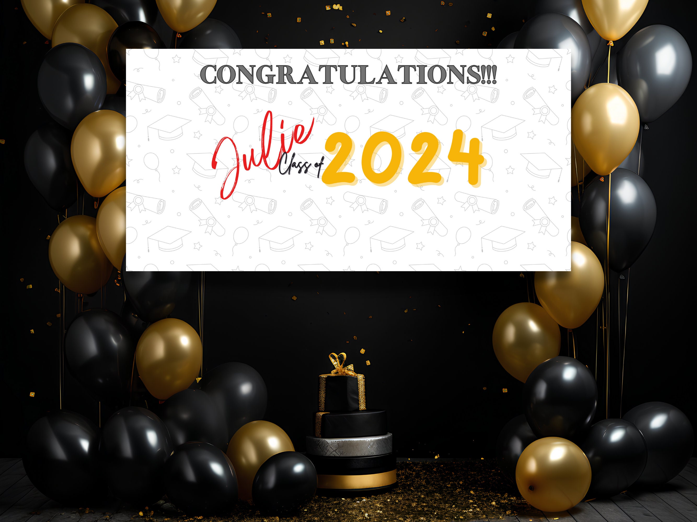 Graduation Banner | Editable Template | 72x36" Banner - Etsy UK