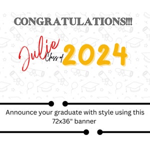 Graduation Banner | Editable Template | 72x36" Banner - Etsy UK