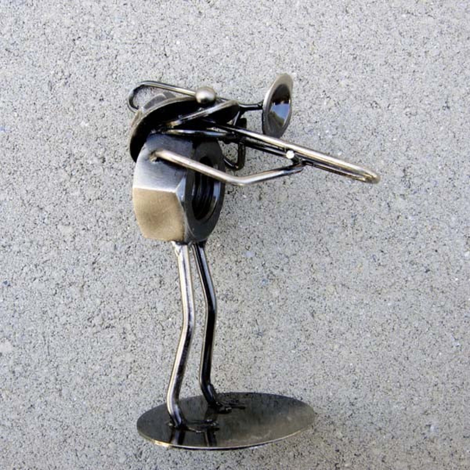 Mr. FROG the Trombone PLAYER Metal Sculpture Stationary - Etsy