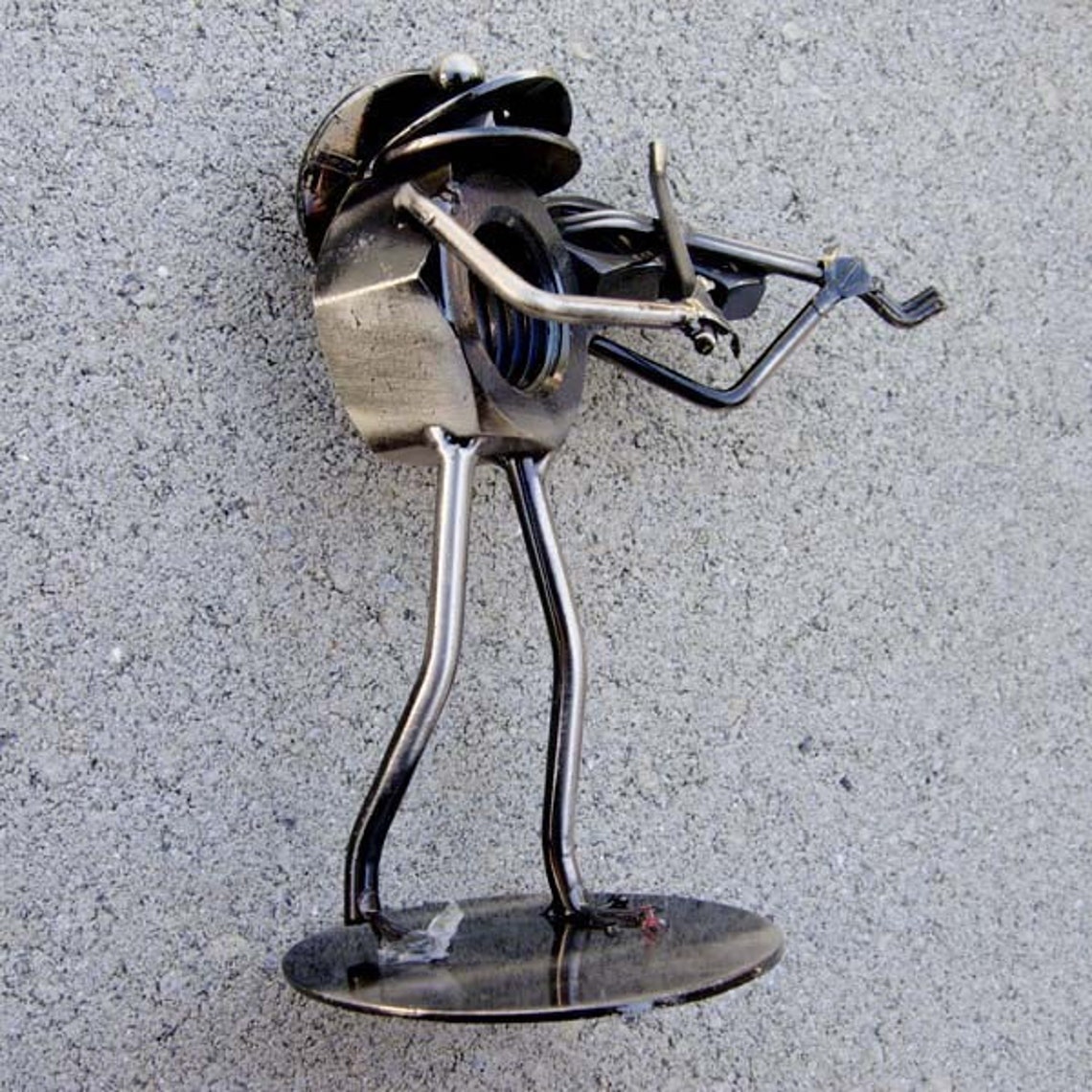 Mr. Frog Fiddler Metal Sculpture - Etsy
