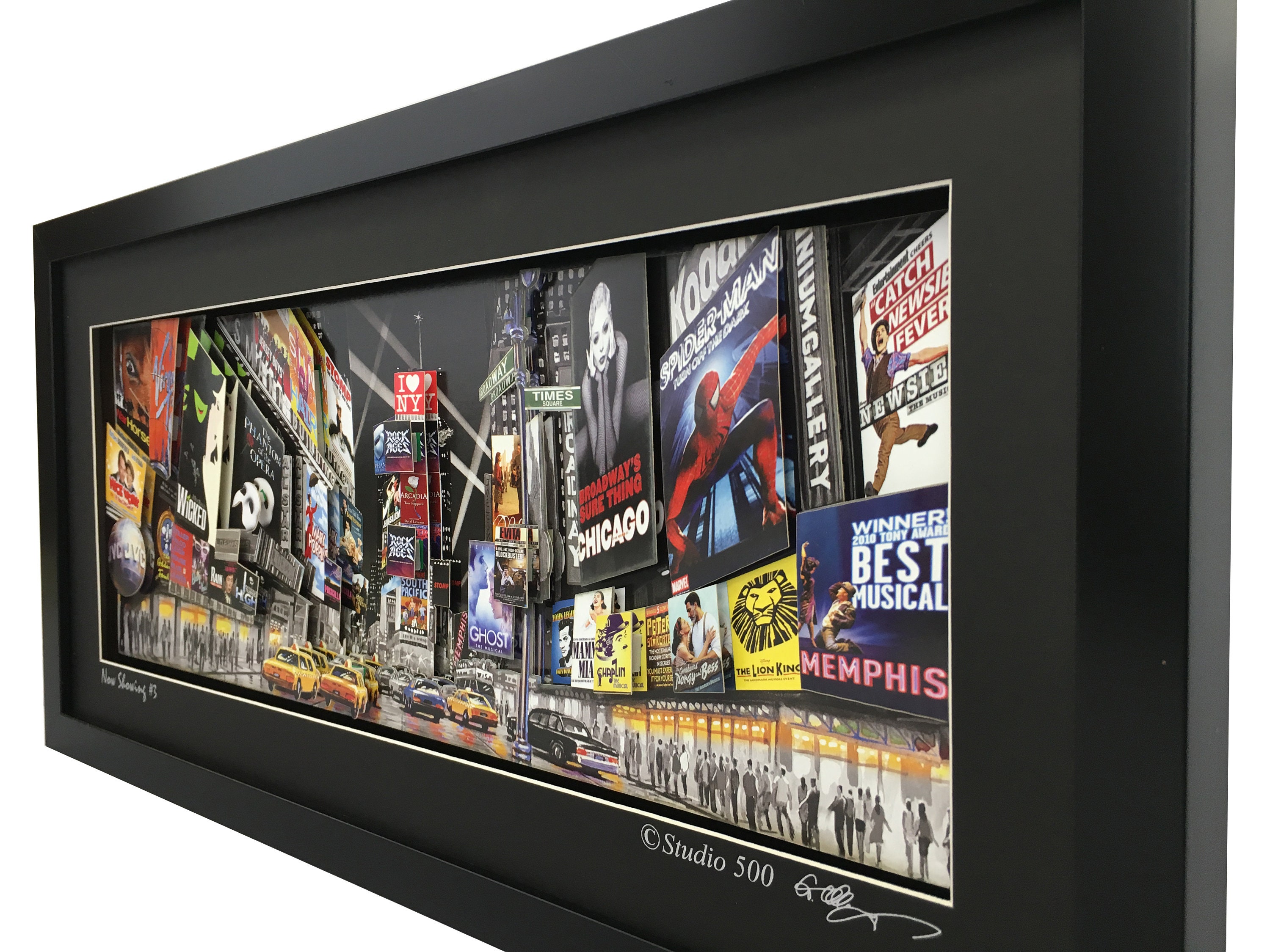 Now Showing #3 Broadway Show 3D Paper-sculpture Framed Art, Small - Etsy